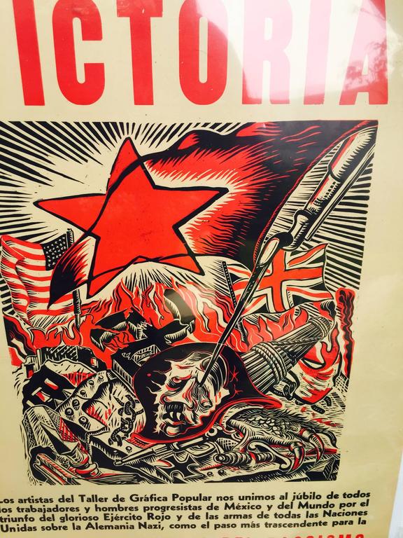 Ángel Bracho - VICTORIA! Victory Over Hitler WWII at 1stDibs