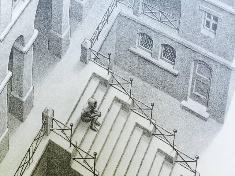 M.C. Escher - ASCENDING AND DECENDING at 1stDibs | mc escher signature