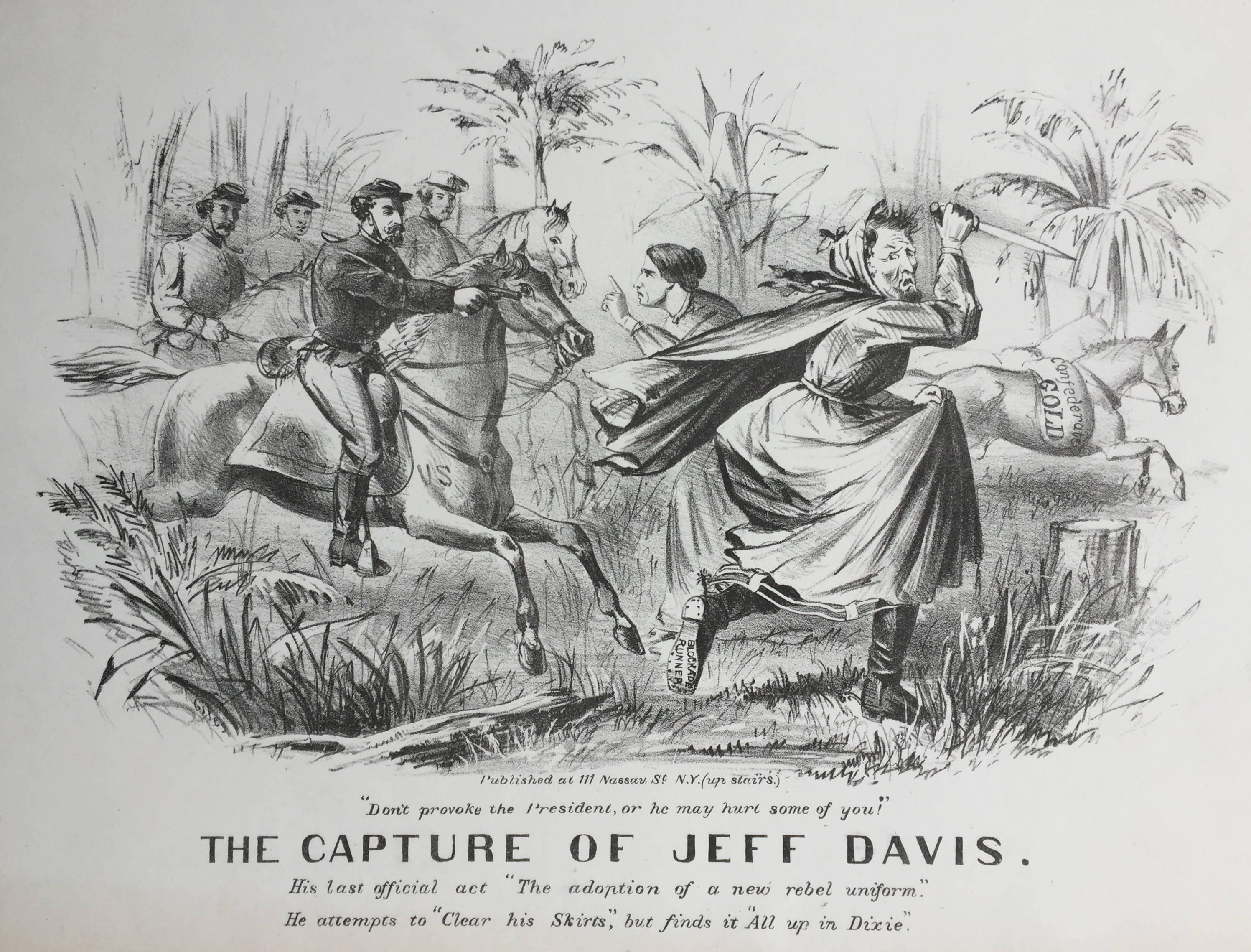 Unknown - CAPTURE OF JEFF DAVIS - (Dressed as a Woman) For Sale at ...