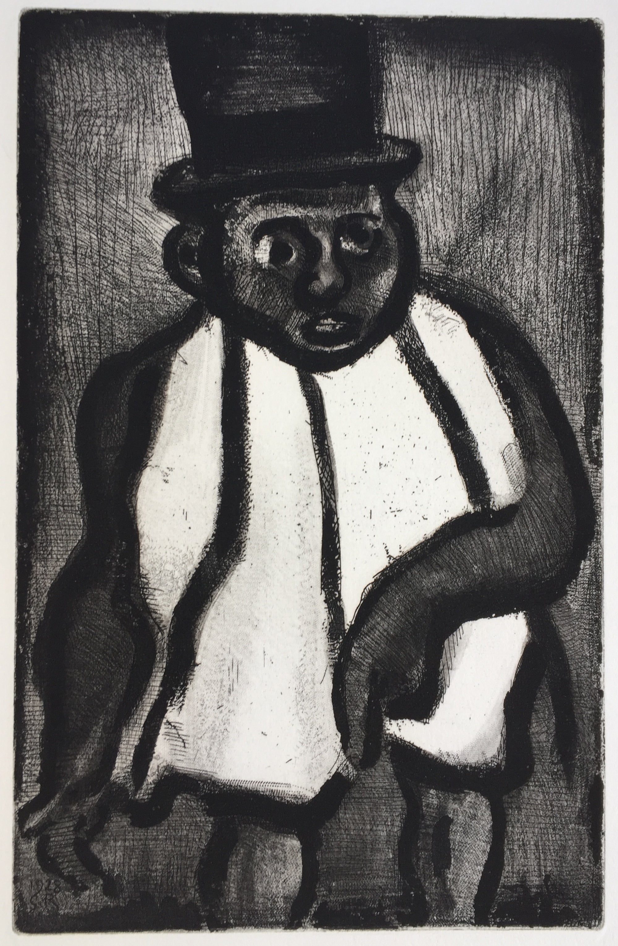 Georges Rouault - Clown with the Big Chest, from: Circus- French Circus ...