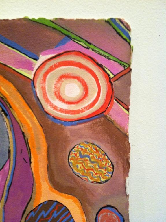 Richard Callner - Mixed Media Abstract Painting on Watercolor Paper ...