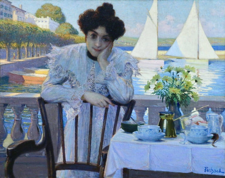 Gustave Poetzsch - Breakfast on the Lake at 1stDibs