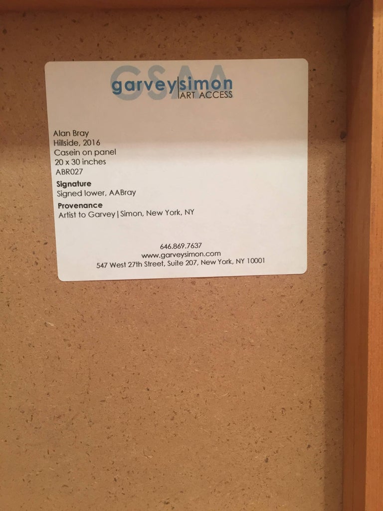 Alan Bray - Alan Bray, Hillside, Casein on panel landscape painting ...