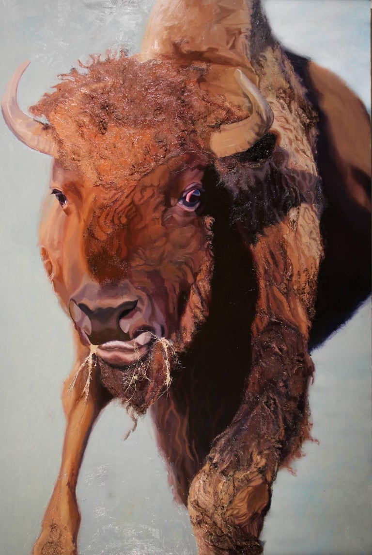 Cheryl Agulnick Hochberg - Unkempt Young Buffalo For Sale at 1stDibs