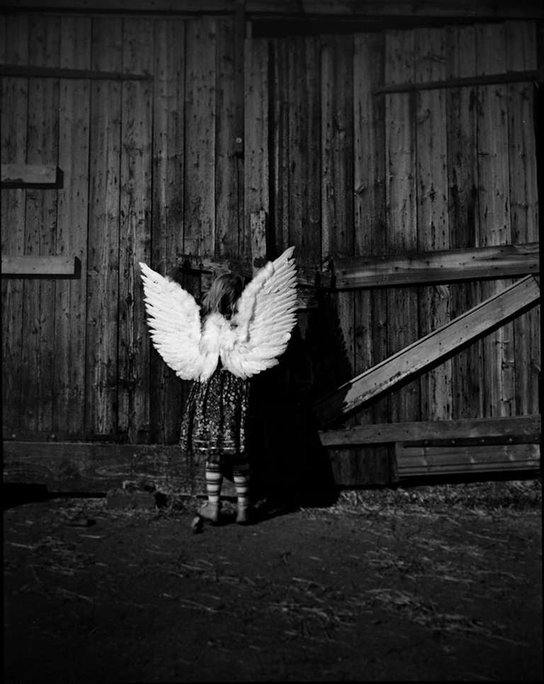 Deborah Parkin - Angel Out the Barn Door For Sale at 1stDibs