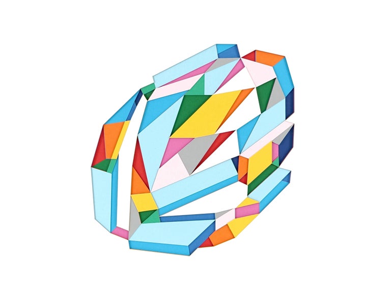 Huntz Liu - Color 1- abstract colorful textural hand cut layered paper ...