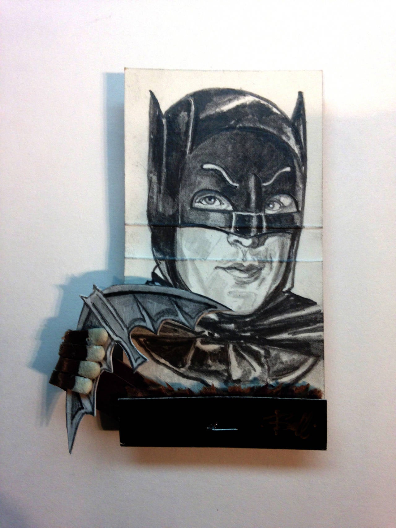 Painting Broken Batman Original Acrylic Painting 8x6 Art & Collectibles ...