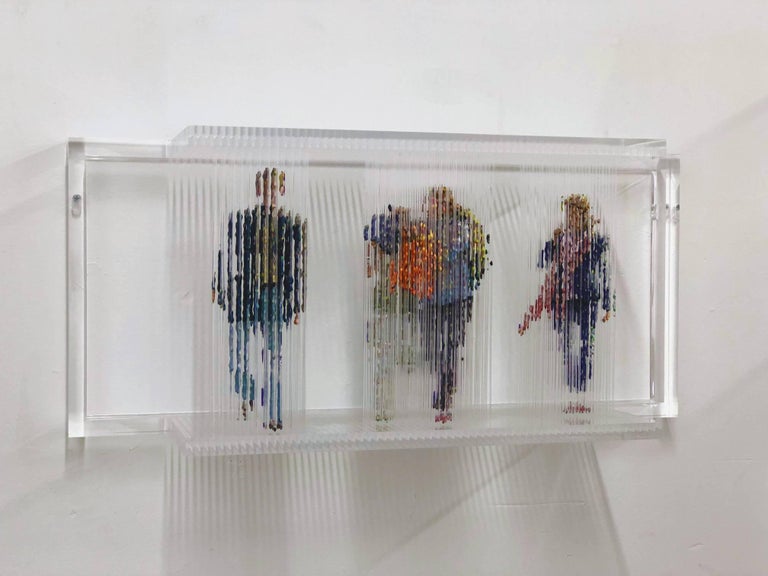 Chris Dorosz - Stasis #111- figurative silhouette 3D sculpture with ...