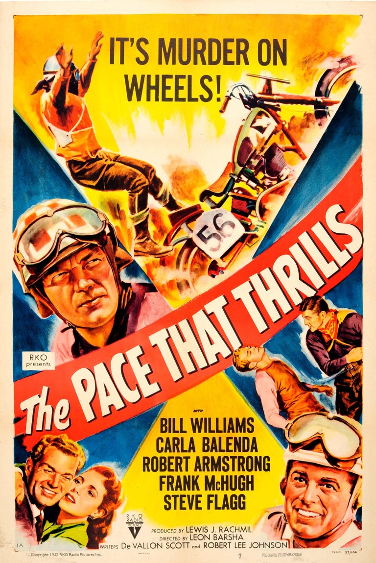 Unknown - Original Vintage Movie Poster For A Motorcycle Racing Film ...