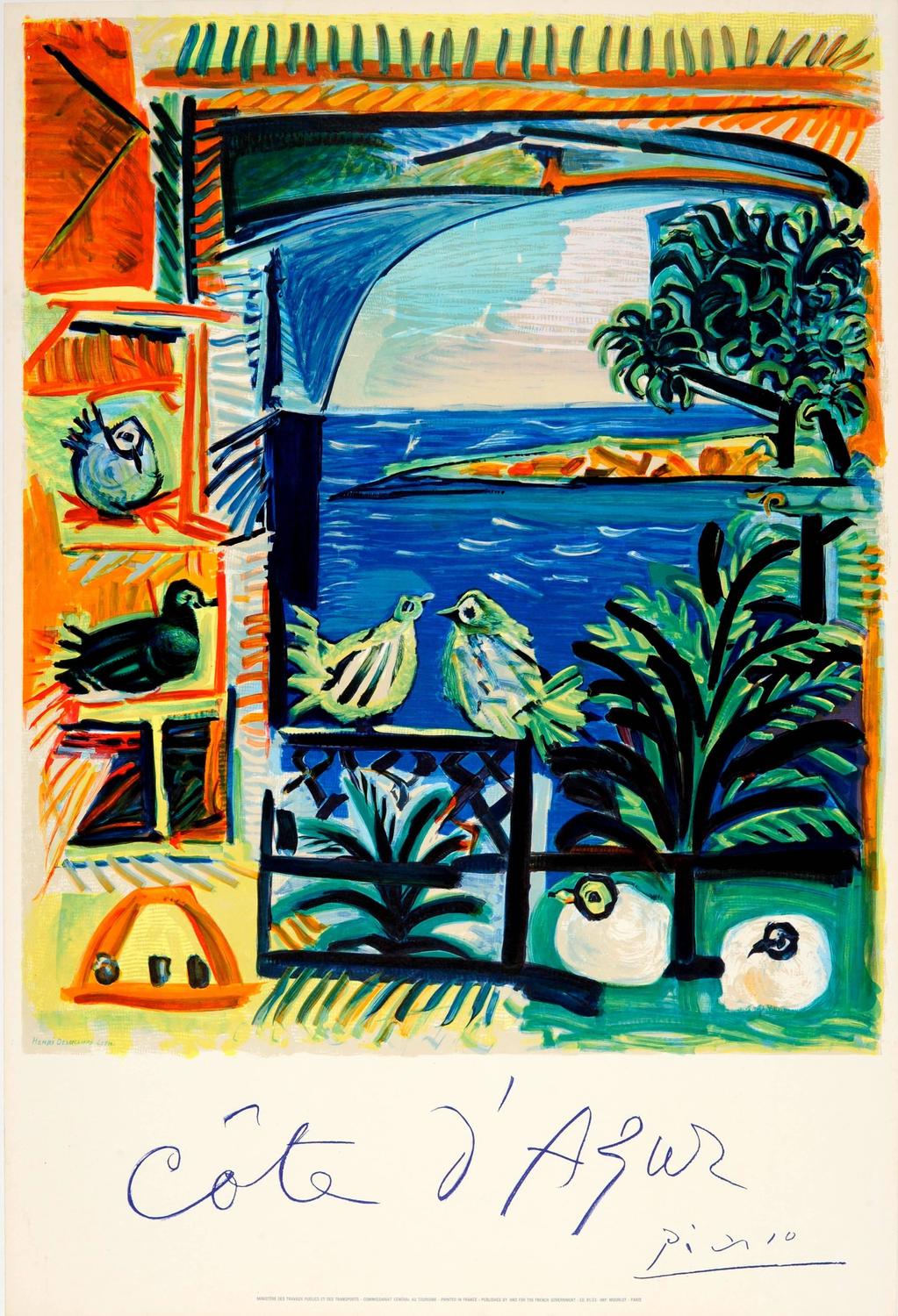 Pablo Picasso - Original 1962 Travel Poster By Pablo Picasso For The ...