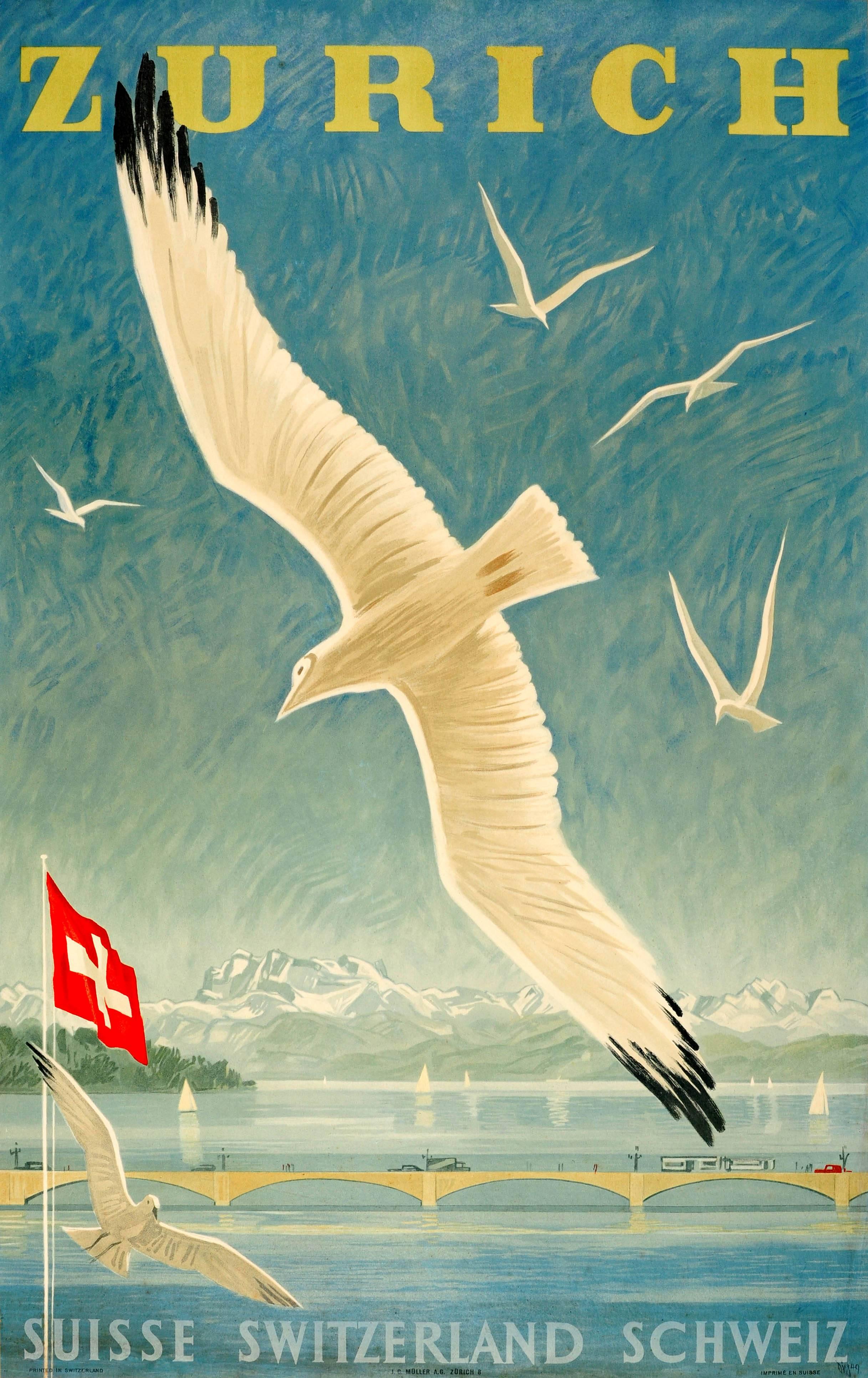 Alex Walter Diggelmann - Original Vintage 1949 Travel Poster By ...