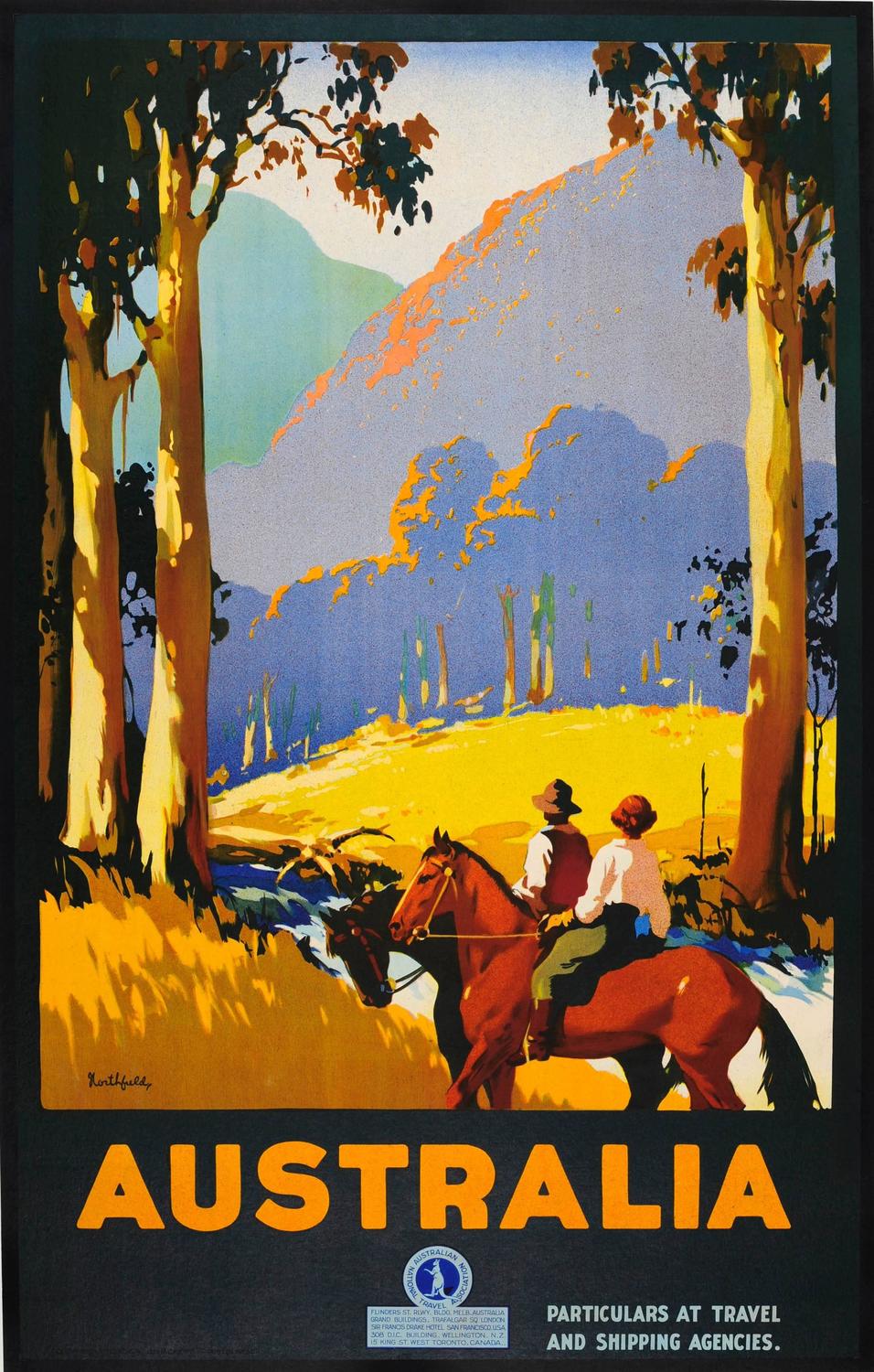James Northfield - Original Vintage 1920s Travel Advertising Poster By ...