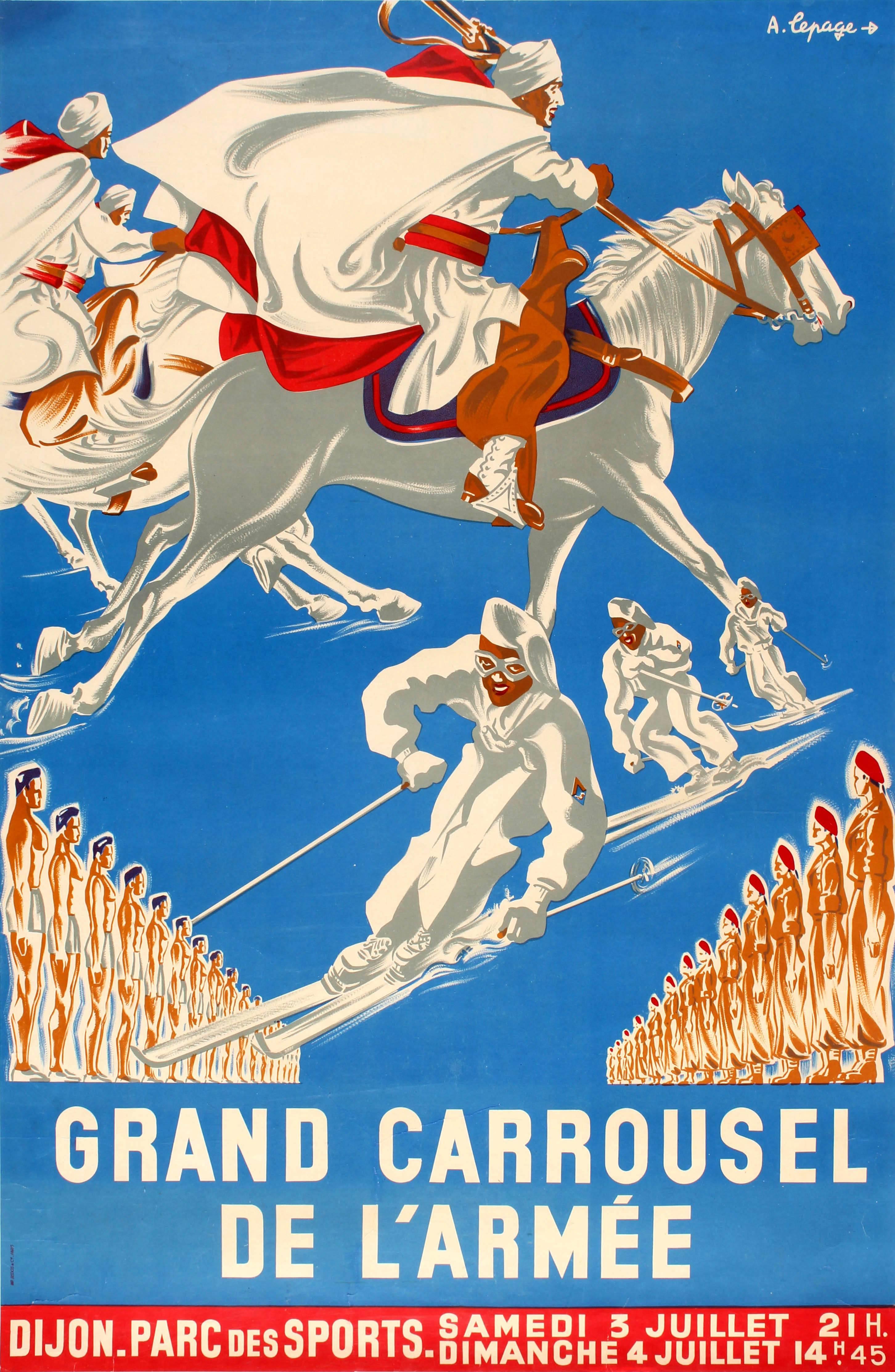 Unknown - Original Vintage Poster For The Grand Army Carousel / Grand ...