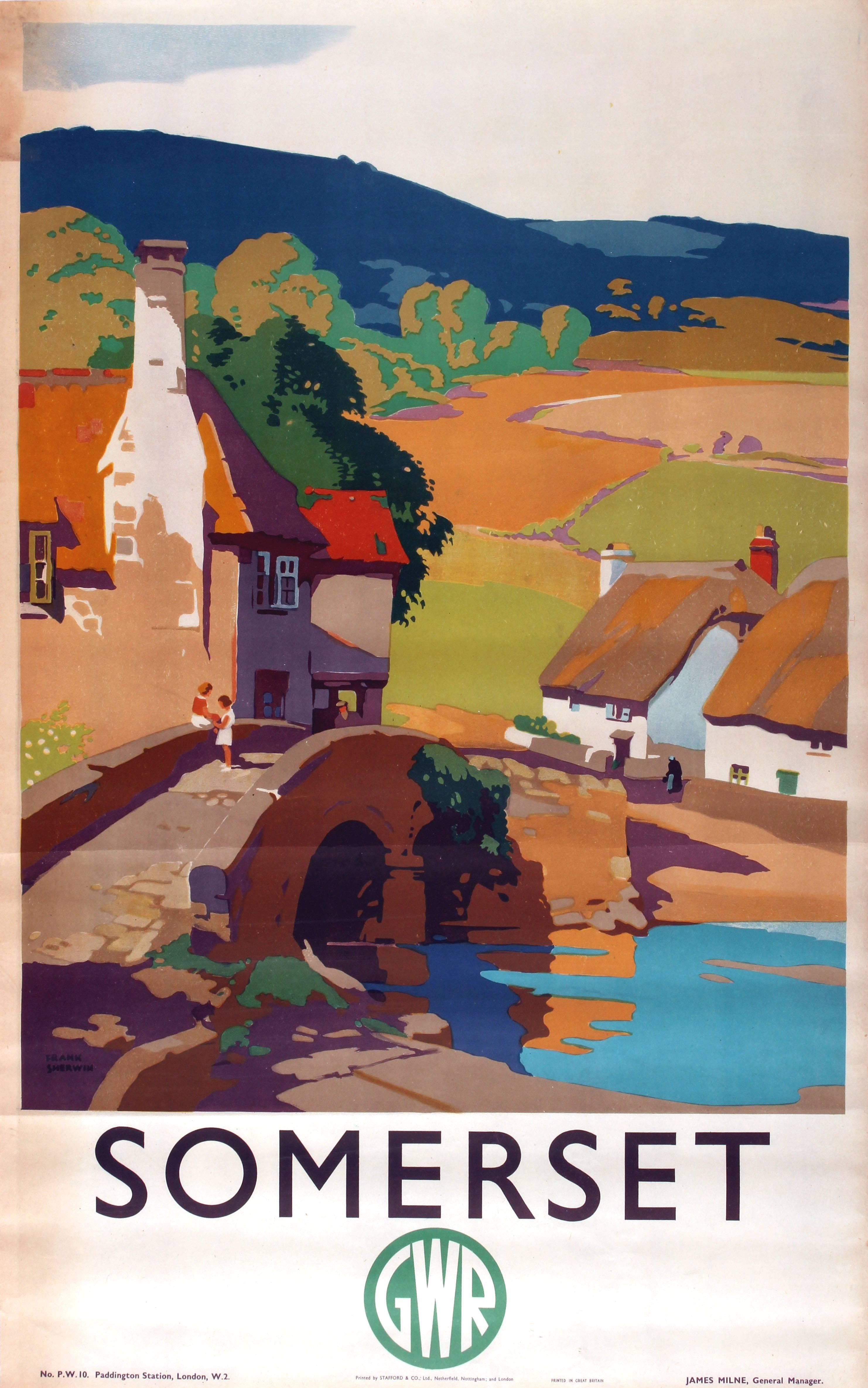 Frank Sherwin - Original Vintage Great Western Railway Travel Poster ...