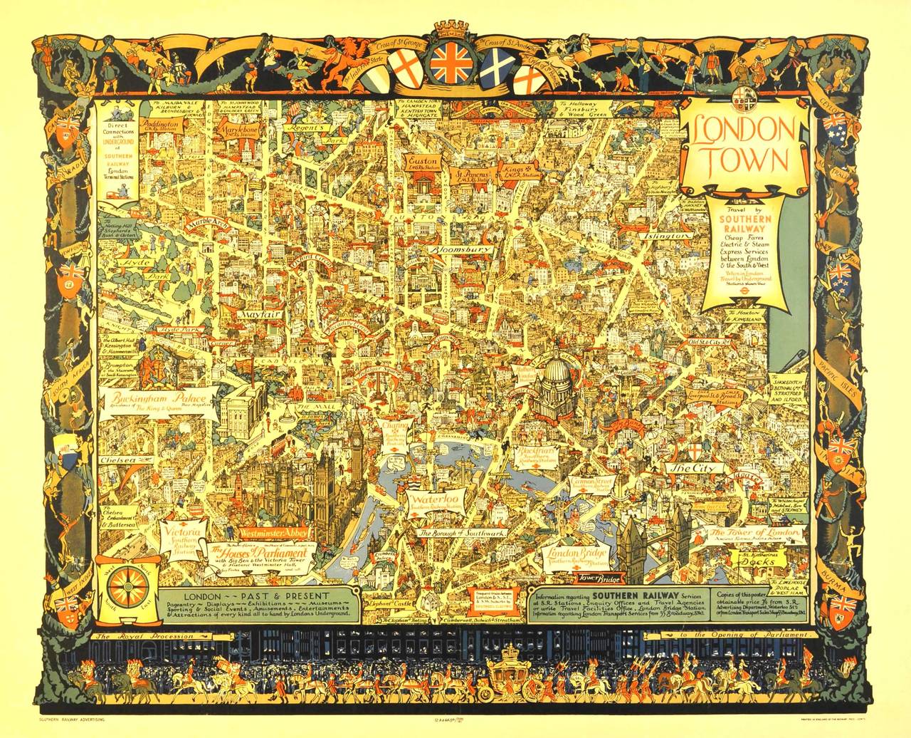 Kerry Lee - Original 1938 Southern Railways Travel Poster: Pictorial ...