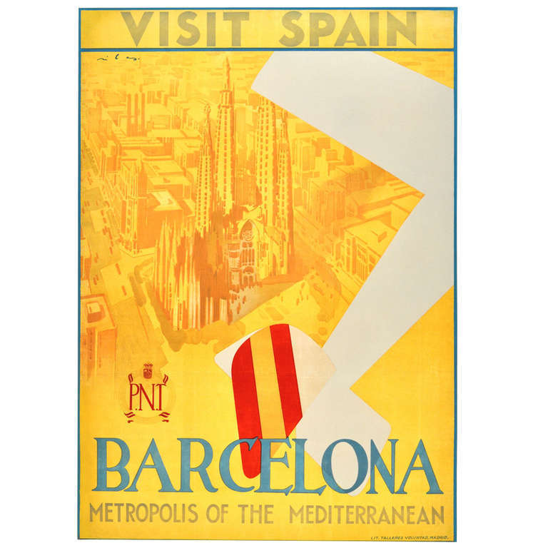 Unknown - Original Vintage Art Deco Travel Advertising Poster - Visit ...