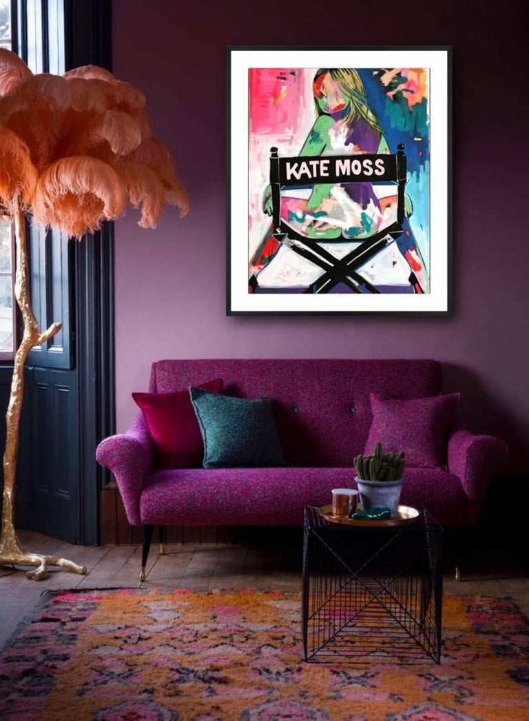 grAzie - Kate Moss. Original. Acrylic on Canvas, Directors Chair, Lui ...