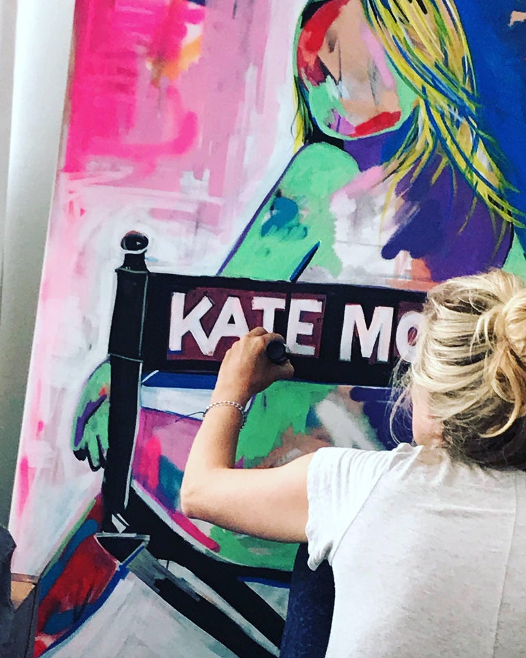 grAzie - Kate Moss. Original. Acrylic on Canvas, Directors Chair, Lui ...