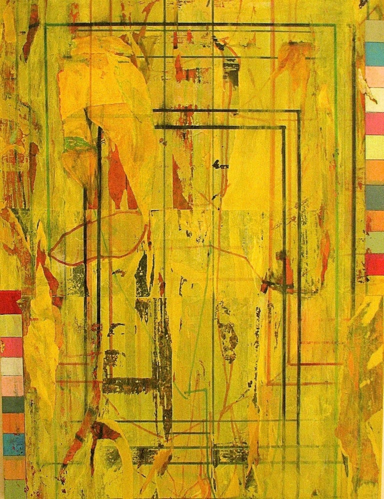 Nancy Berlin - "Watching Change" Abstract Expressionist Yellow Bright ...