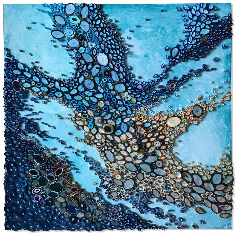 Amy Genser - Pulled to Pools 3 Dimensional paper piece For Sale at 1stDibs