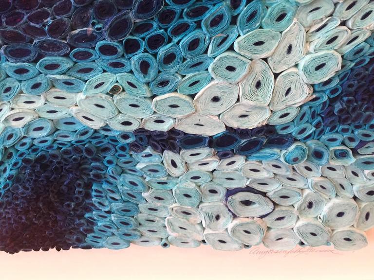 Amy Genser - Depths 3 dimensional blue work For Sale at 1stDibs
