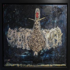 Sam Messer - Self Portrait in Oval, Painting For Sale at 1stdibs