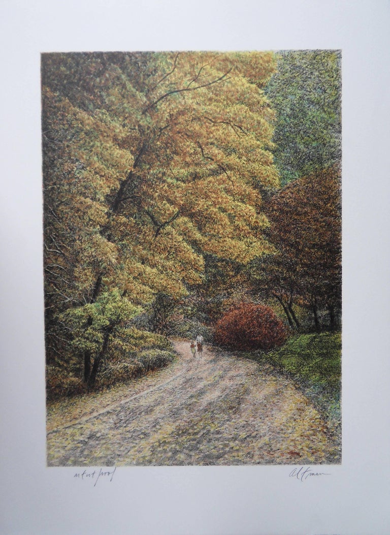 Harold Altman - Central Park Views : Mom and Child - Original ...