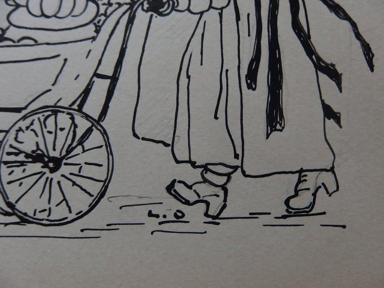 Unknown - Advertisement Michelin (C. 1920) Original ink drawing ...