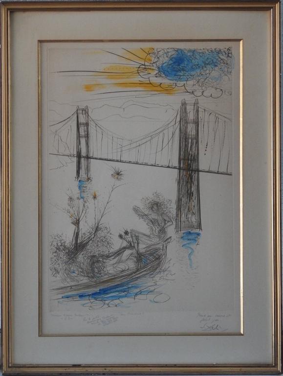 Salvador Dalí­ - Golden Gate Bridge San Francisco - Original etching ...