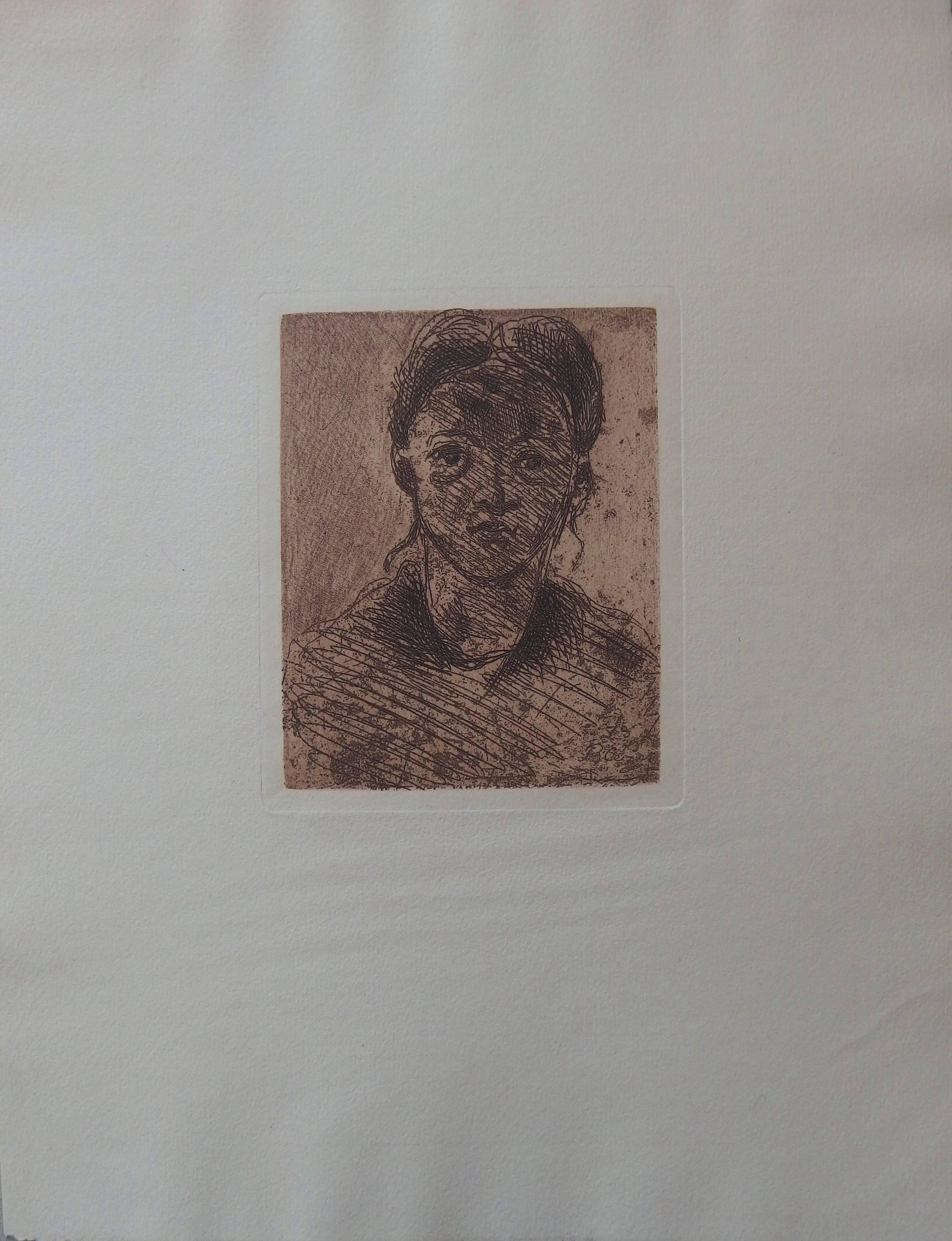 Paul Cézanne - Young girl, Original etching, Signed (1873) at 1stDibs ...