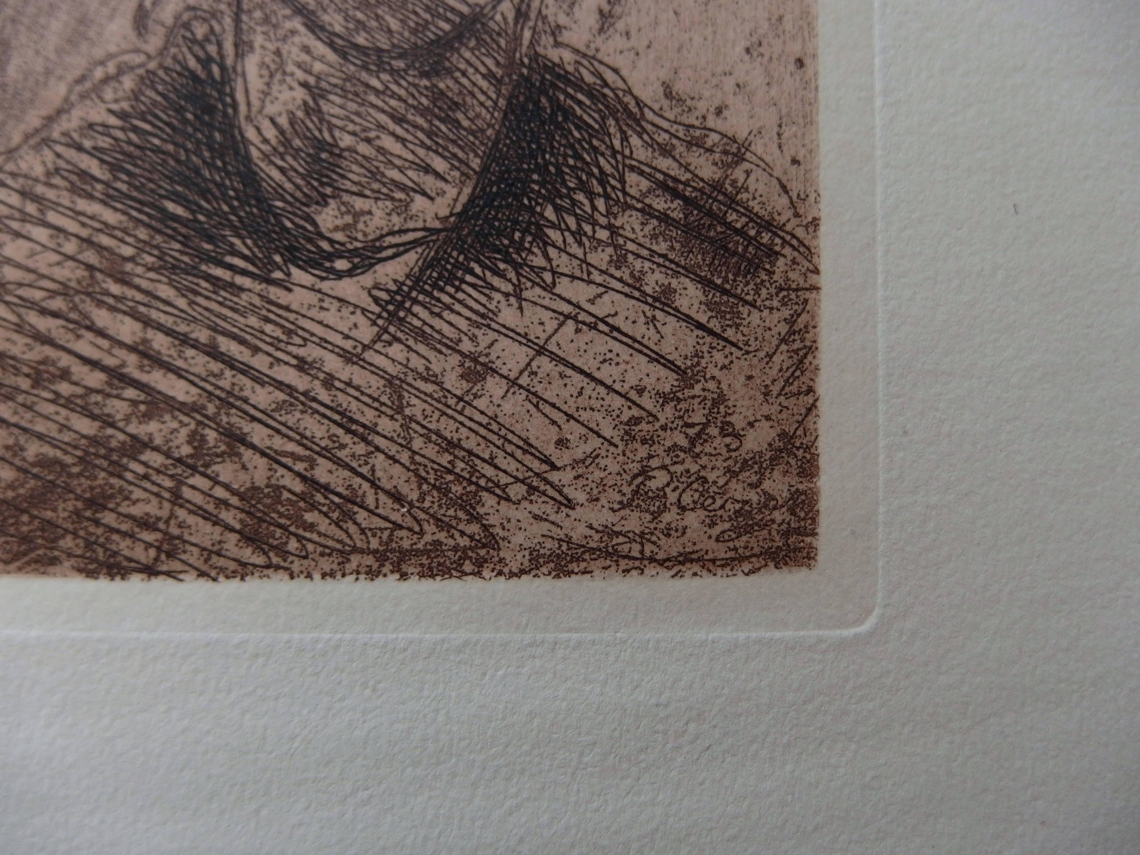 Paul Cézanne - Young girl, Original etching, Signed (1873) at 1stDibs ...