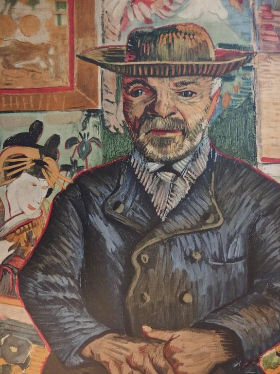 Vincent van Gogh - Father Tanguy (portrait) with Japanese background ...