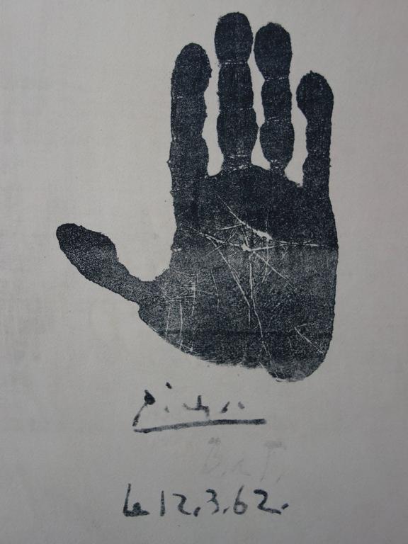 Pablo Picasso - Hand of the Artist - Original lithograph - 1962, Print ...