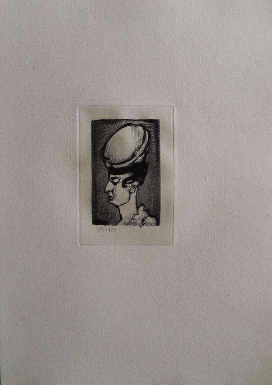 Georges Rouault - Woman with a Big Hat - Original etching - 1929, Print ...