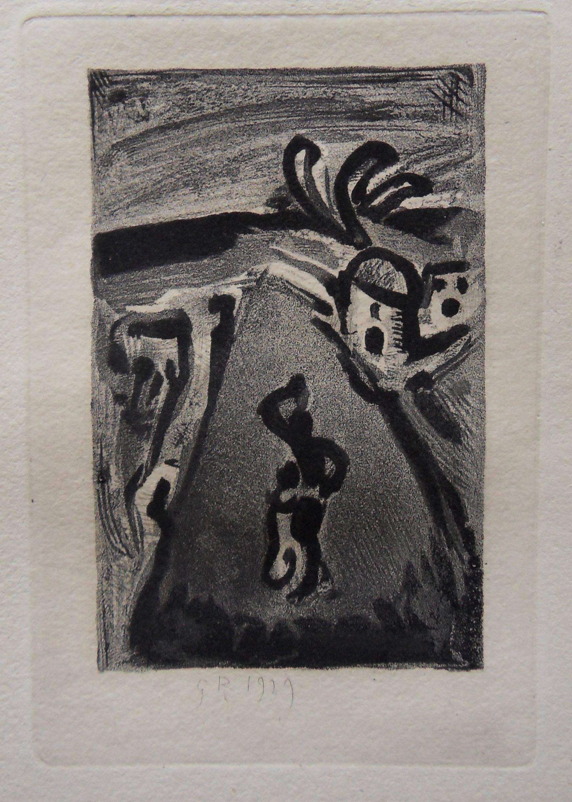 Georges Rouault - Man Walking on a Road - Original etching - 1929 For ...