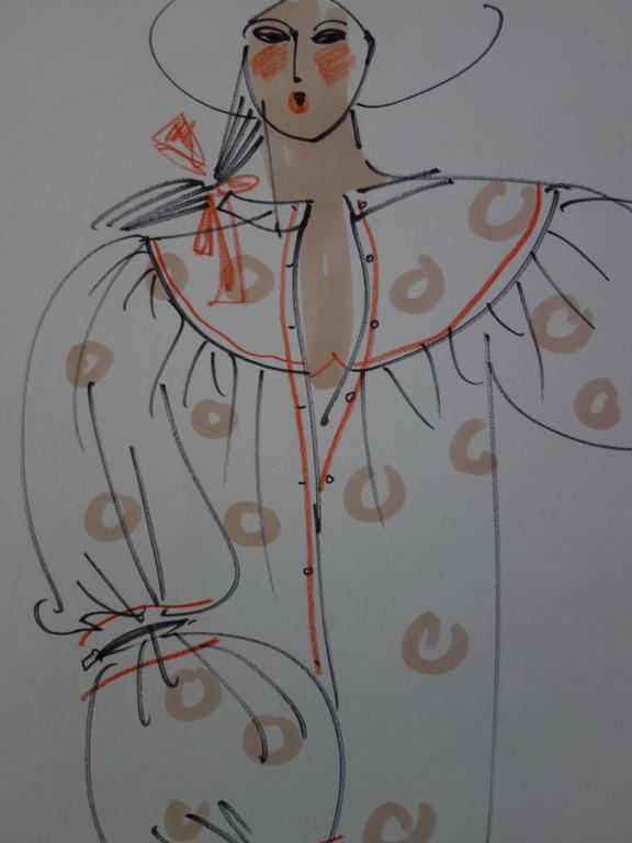 Unknown - [Mode] Tutti Studio - Original ink and pen drawing ...