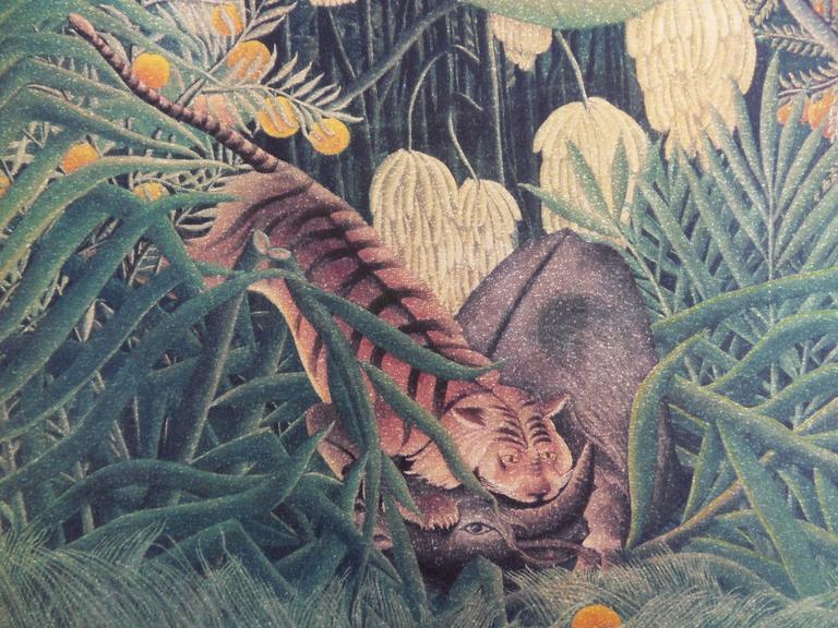 (after) Henri Rousseau - Fight Between a Tiger and a Buffalo ...