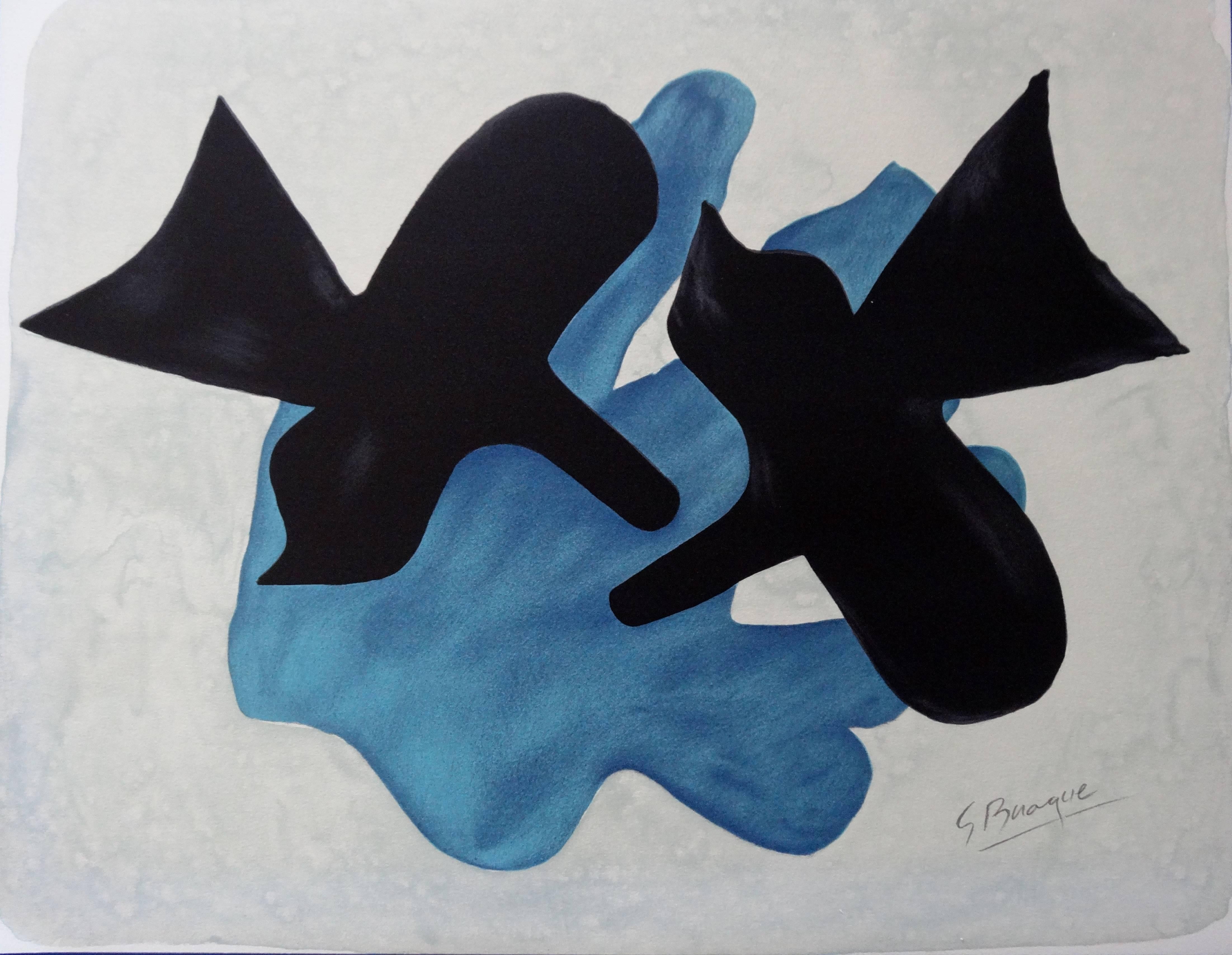 (after) Georges Braque - Two birds - Lithograph at 1stDibs