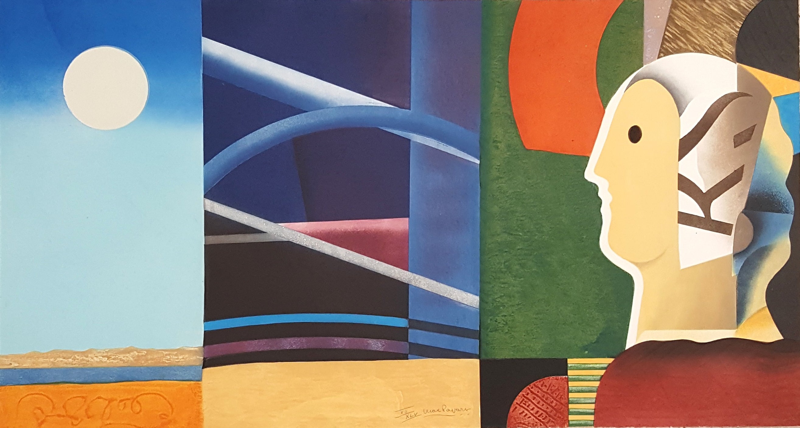 Max Papart - Max Papart (1911 - 1994) Carborundum and Collage c.1970 ...