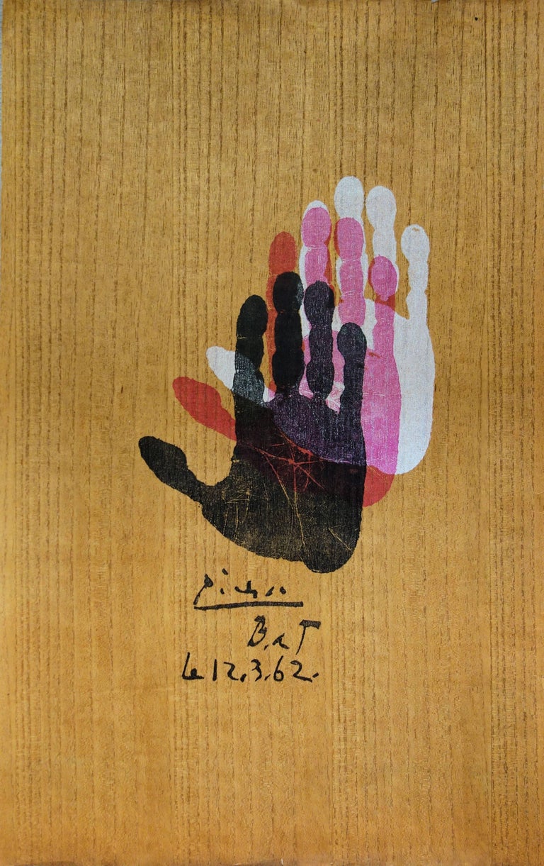 Pablo Picasso - Hand of the Artist - Original lithograph - 1962, Print ...