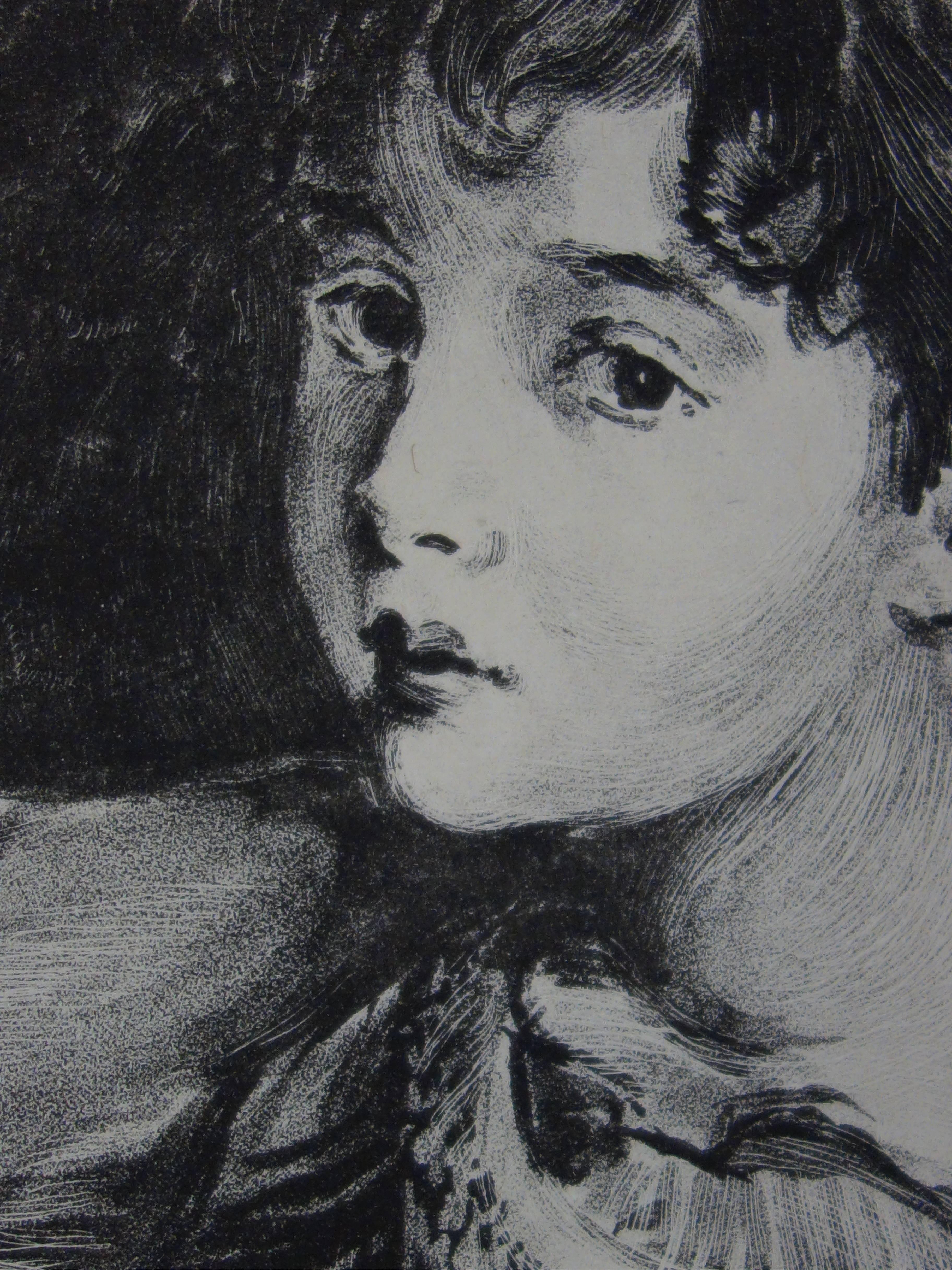 Jacques Emile Blanche - Young Woman with a Hat - Original lithograph ...