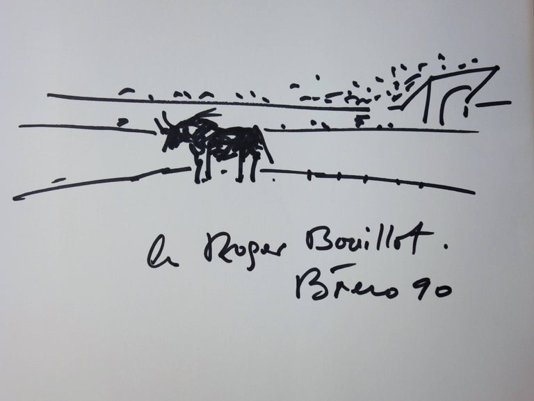 Fernando Botero - Bull in Arena - Original Handsigned Ink Drawing at ...