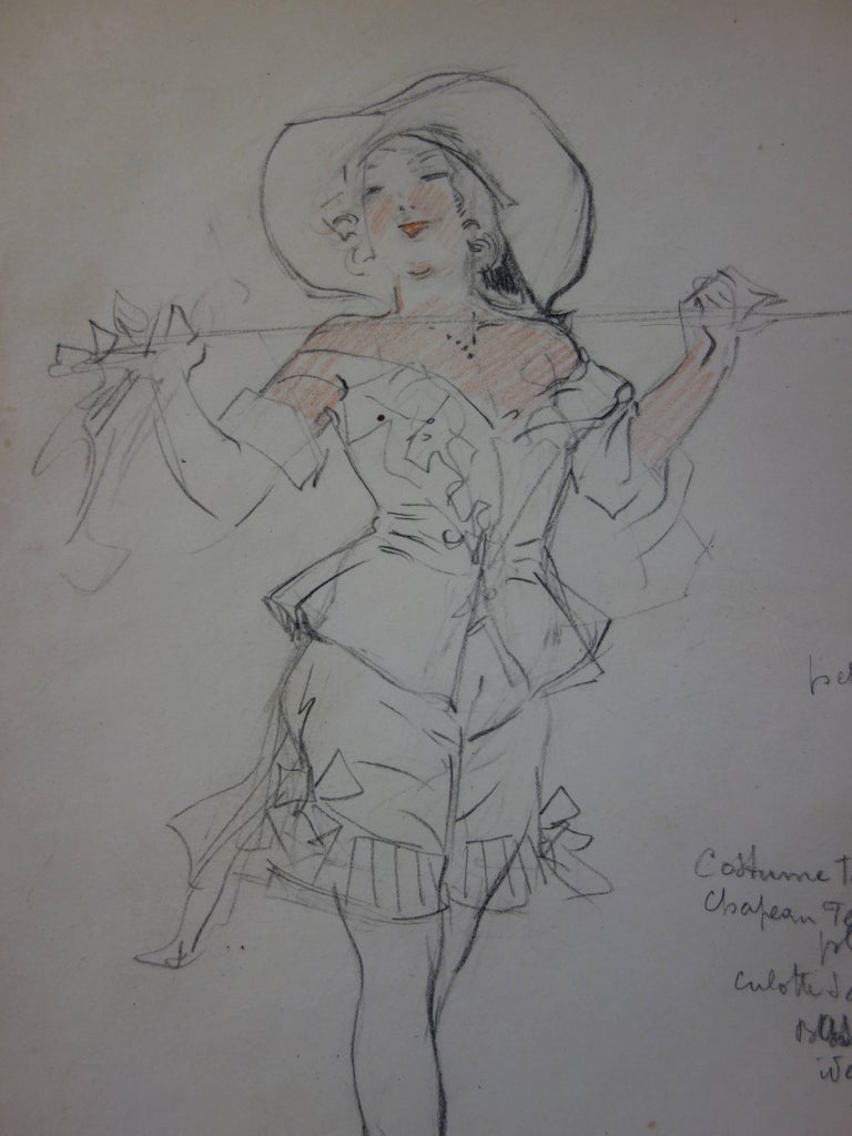 Georges Conrad - Moulin Rouge Dancer - Pencil drawing - circa 1916 For ...