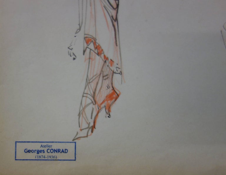 Georges Conrad - Libertine Carnaval in Venice - Ink drawing - circa ...