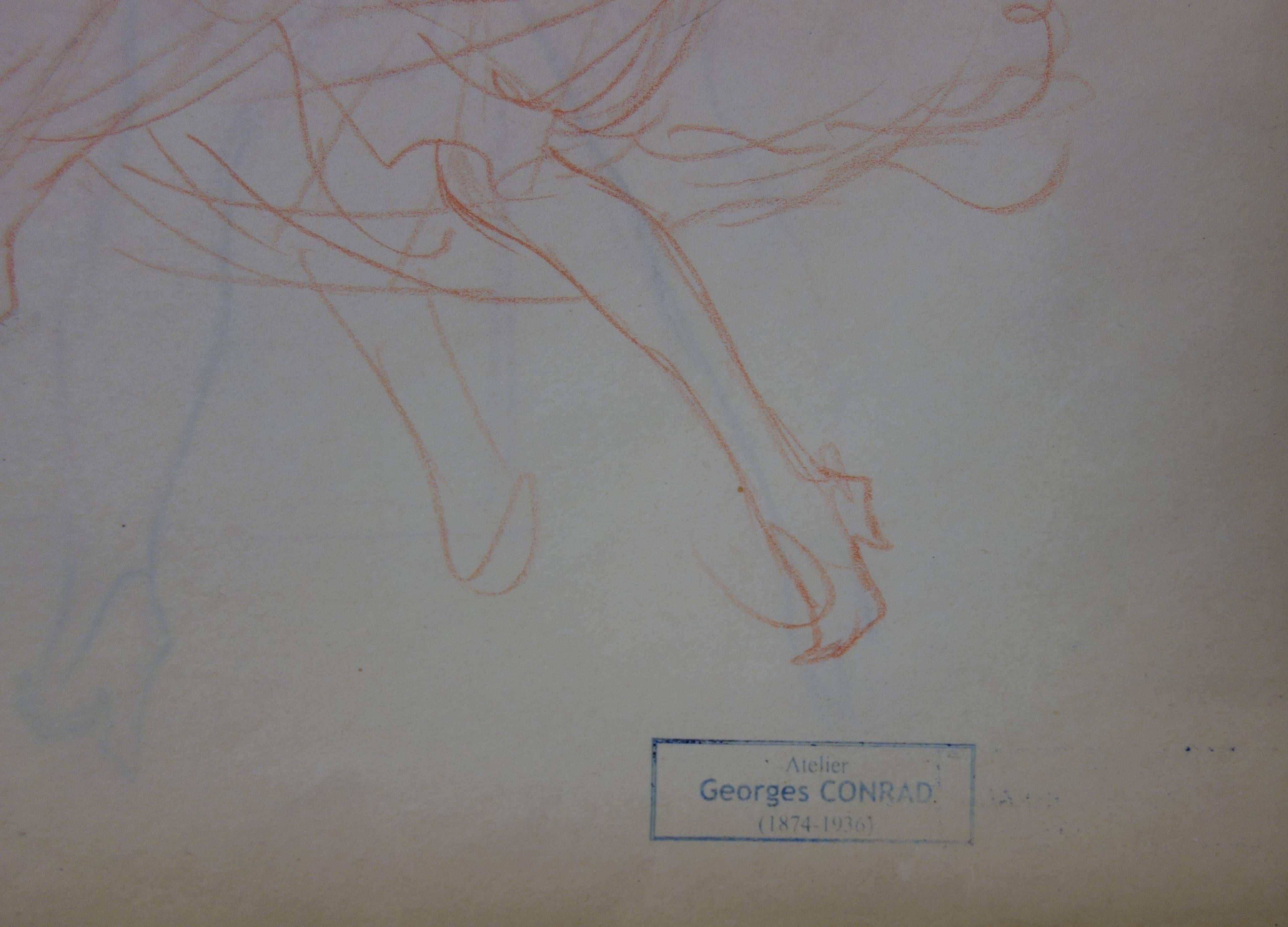 Georges Conrad - Scene of Venetian evenings during the Carnival - Ink ...