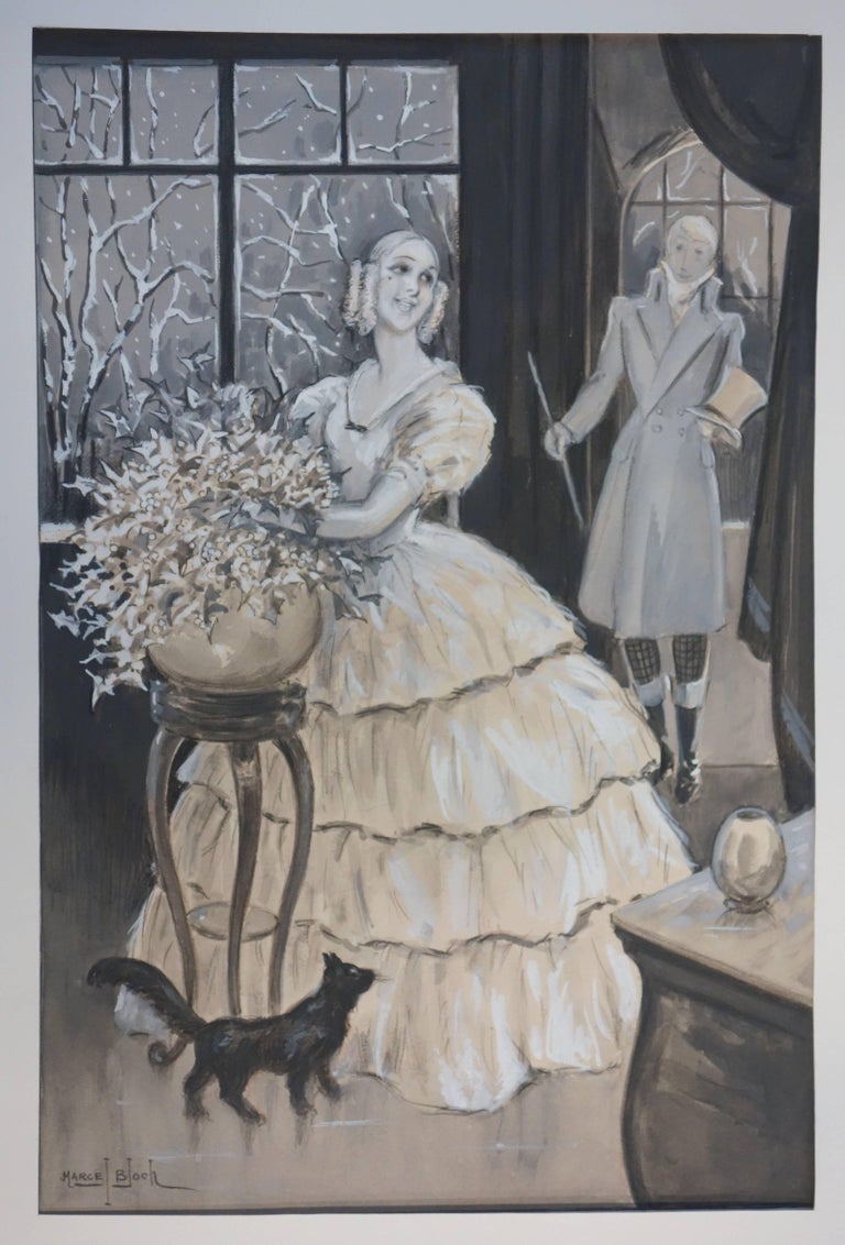 Marcel Bloch - A Charming Unexpected Visit - Original handsigned ...