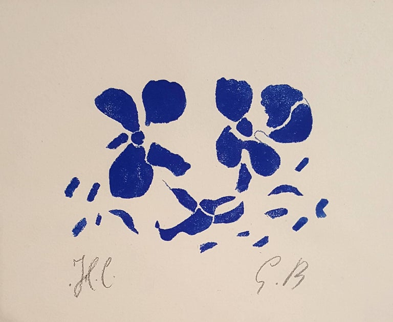 Georges Braque - Blue Flowers - Original Etching Monogrammed For Sale ...