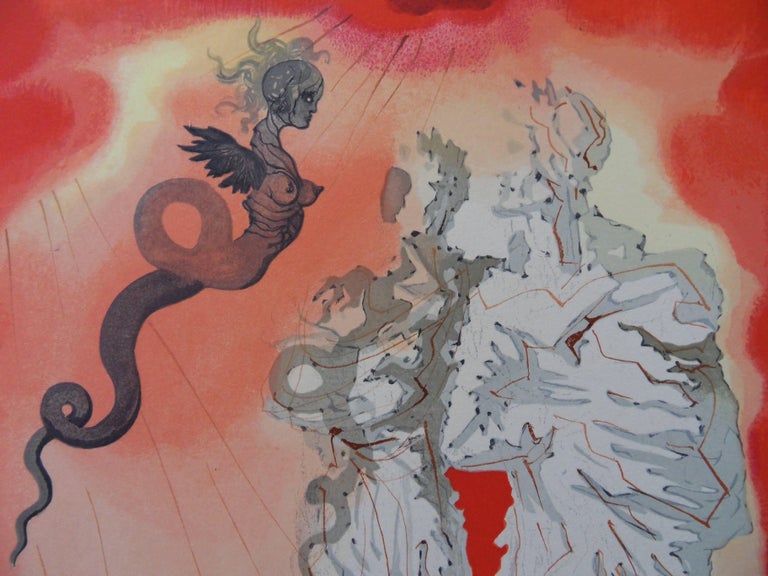 Salvador Dalí­ - Hell 21 - The Black Devil - woodcut - 1963 at 1stDibs