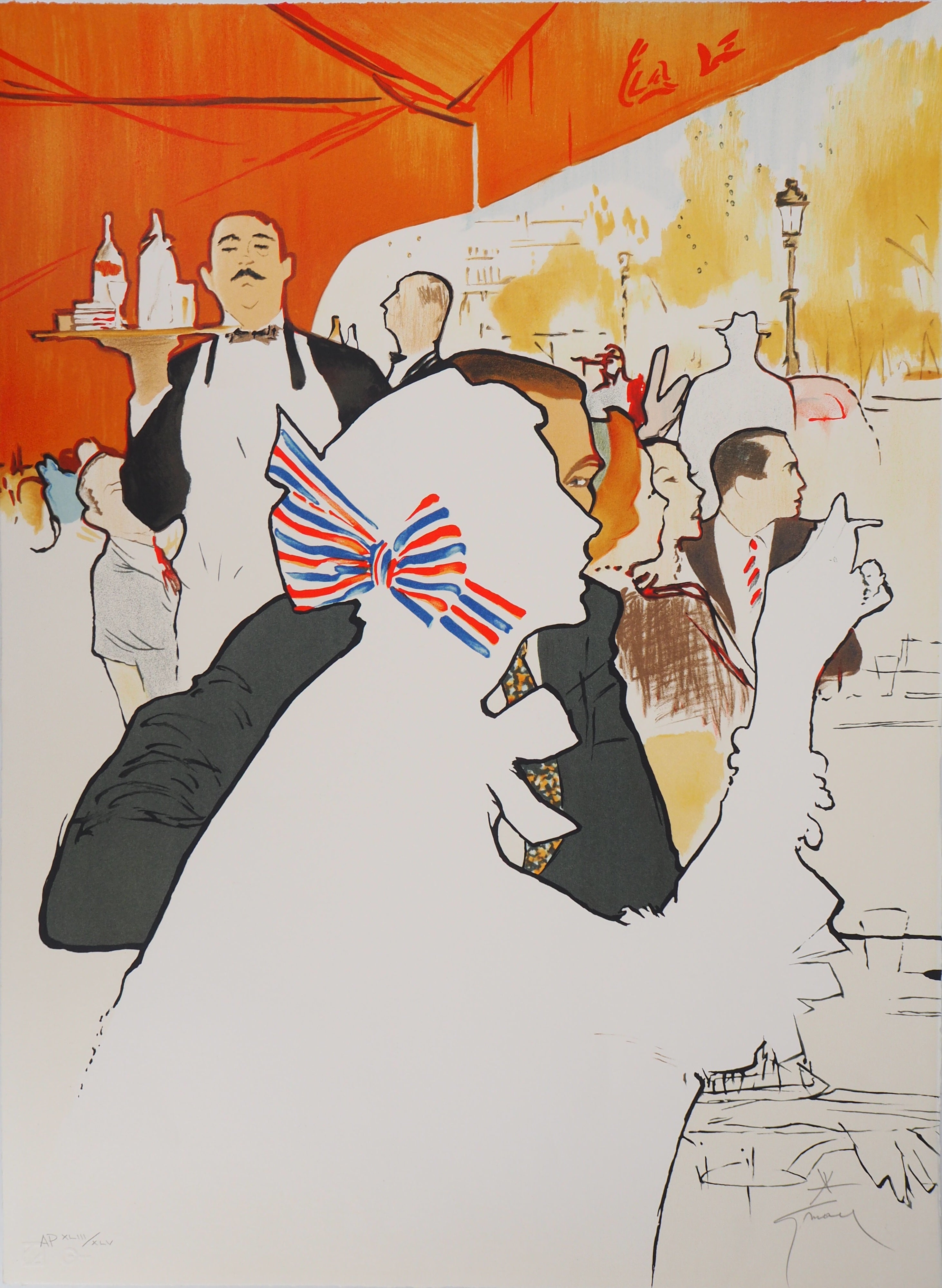 René Gruau - "Bal du Moulin Rouge, Paris (Frou Frou)" Lithograph Poster ...