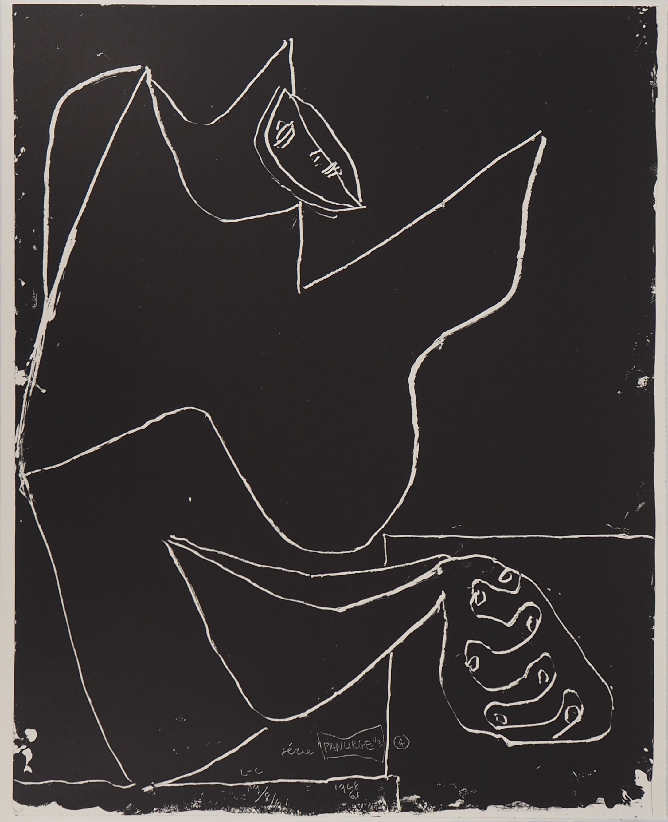 Le Corbusier - Hand with Enigmatic Symbol - Original lithograph ...